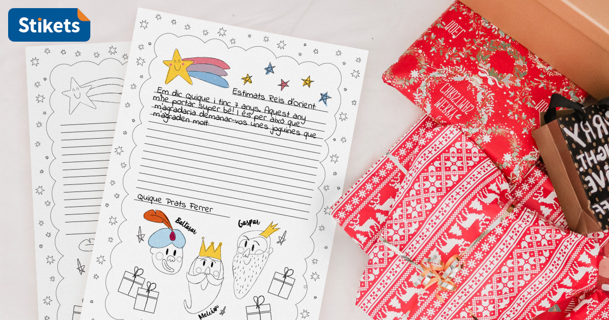 Letter from the Magic Kings with gifts to write and color - Stikets