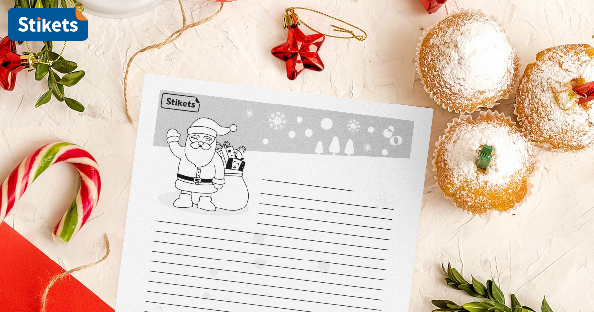 Letter from Santa Claus to write and color - Stikets