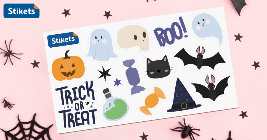 Halloween Trick or Treat stickers - Stikets