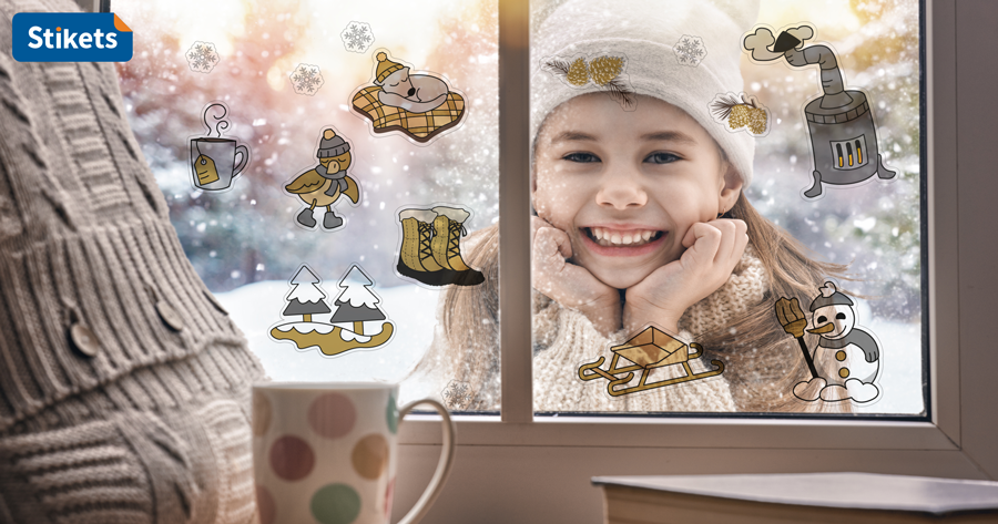 Cozy Winter Window Decals - Stikets