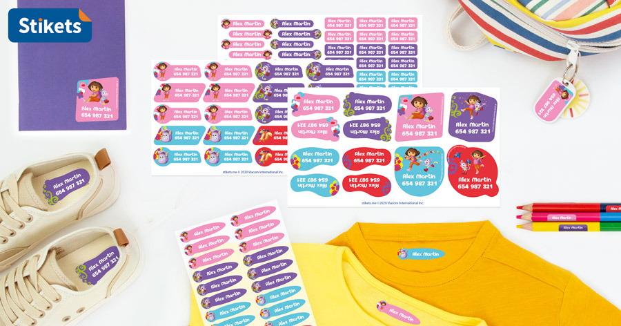 Dora the Explorer Name Label Pack - Stikets