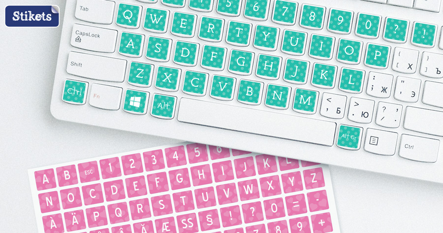 Keyboard Square Stickers - Stikets