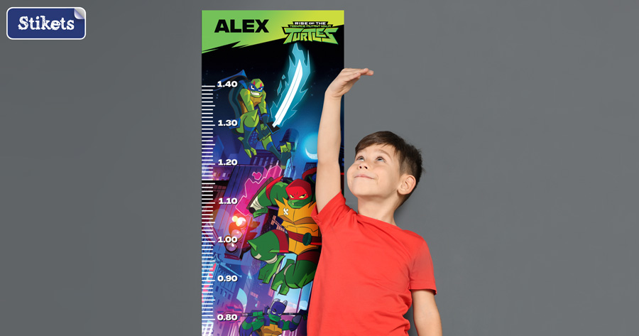 Personalised The Ninja Turtles Growth Chart - Stikets